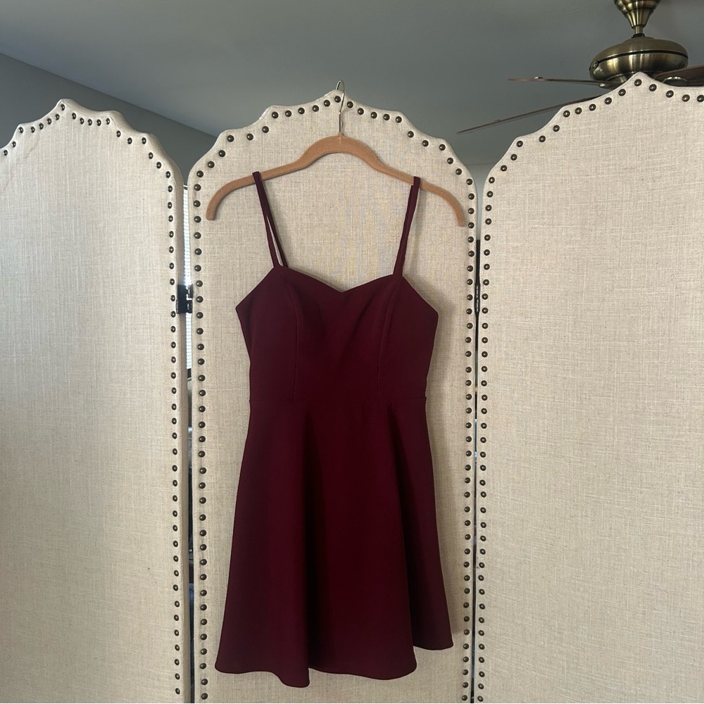 Burgundy Mini Dress - Gem